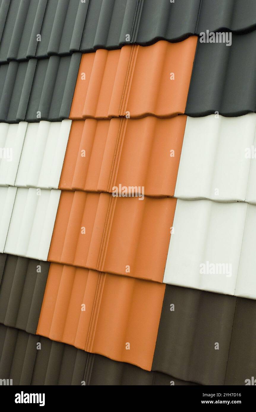 Colour and material samples of various roof tiles, Federal Republic of ...
