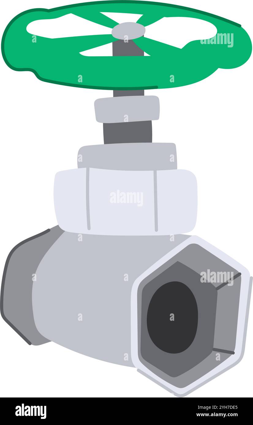 pipe plumbing valve cartoon vector illustration Stock Vector Image ...
