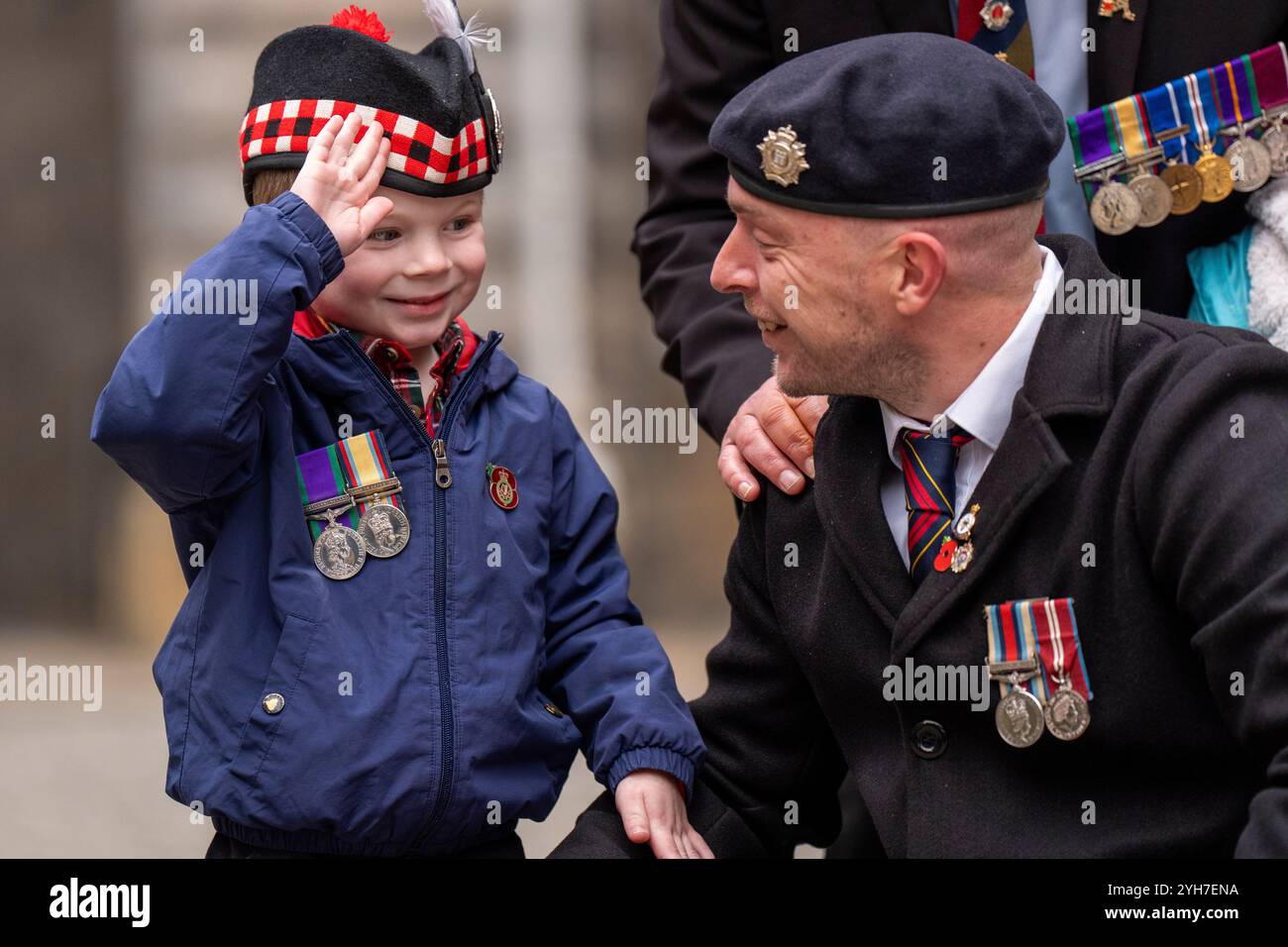 Lance Corporal David Clyde with his son Matthew Clyde, 5, after the ... Lance Corporal David Clyde with his son Matthew Clyde, 5, after the ...