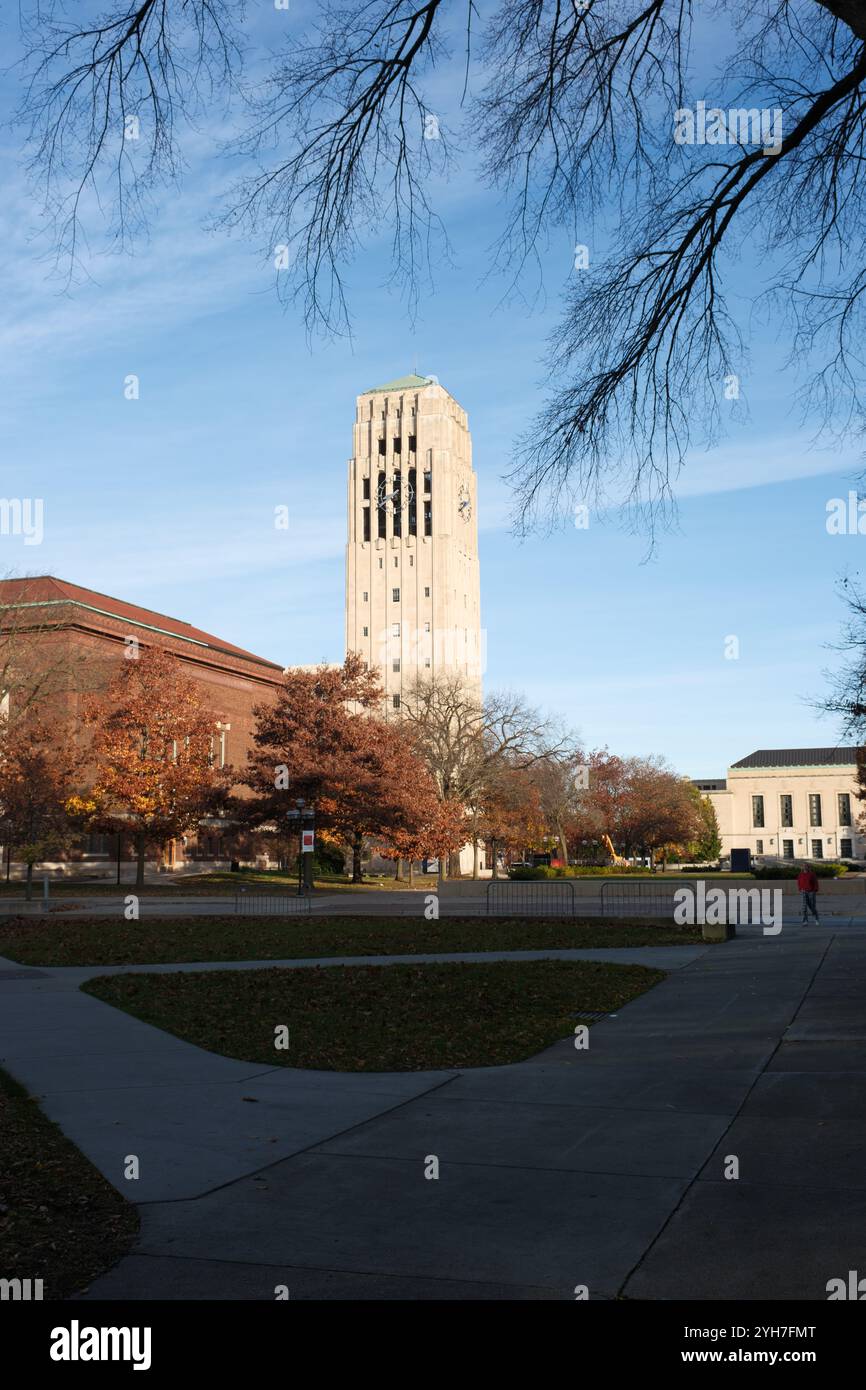 Burton Memorial Tower on the campus of the University of Michigan, Ann ...