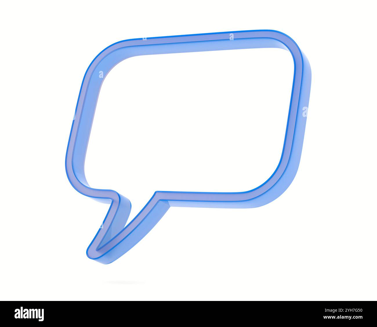 Blue Speech bubble on white background. Isolated 3D illustration Stock ...