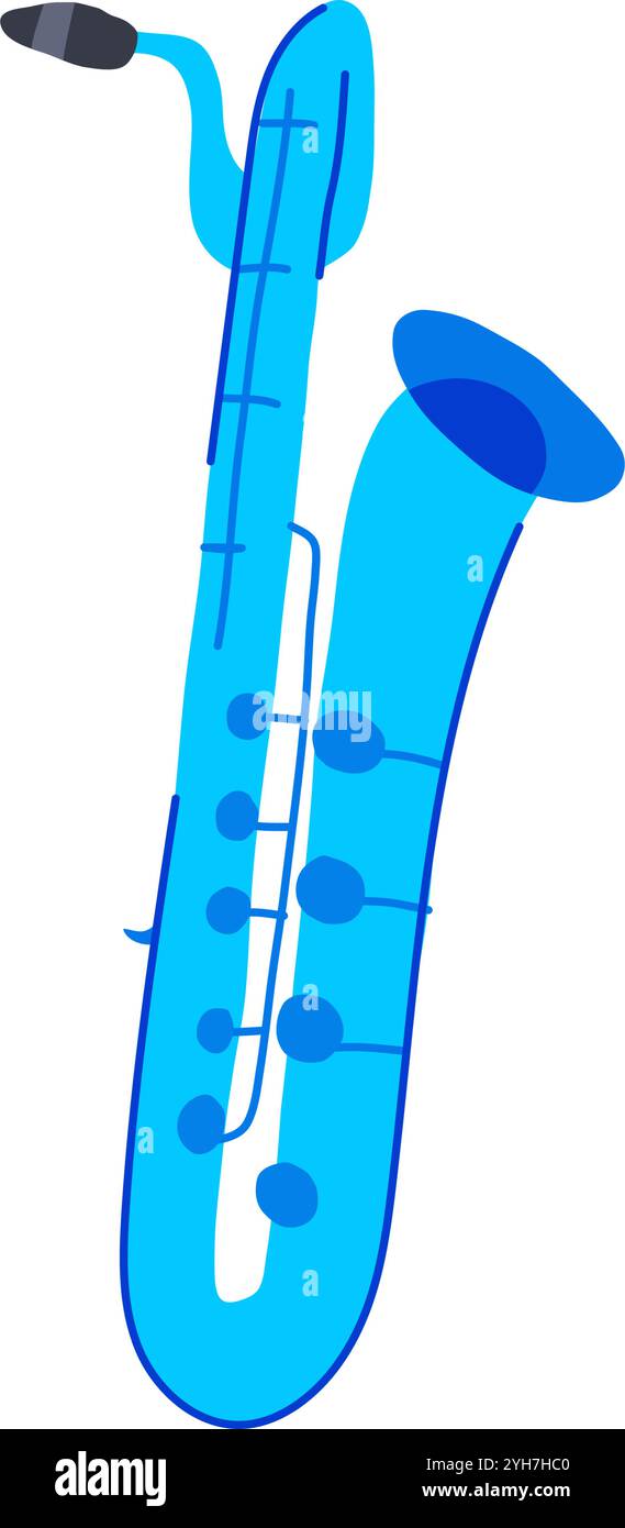 music saxophone cartoon vector illustration Stock Vector Image & Art ...
