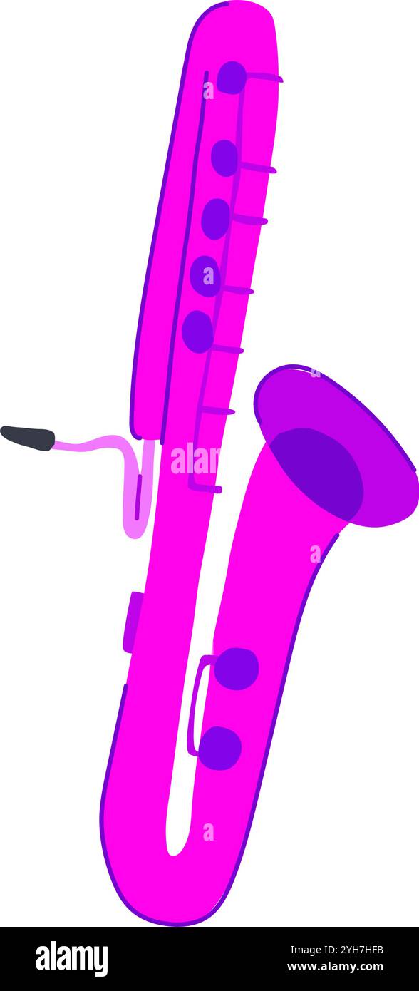 brass saxophone cartoon vector illustration Stock Vector Image & Art ...