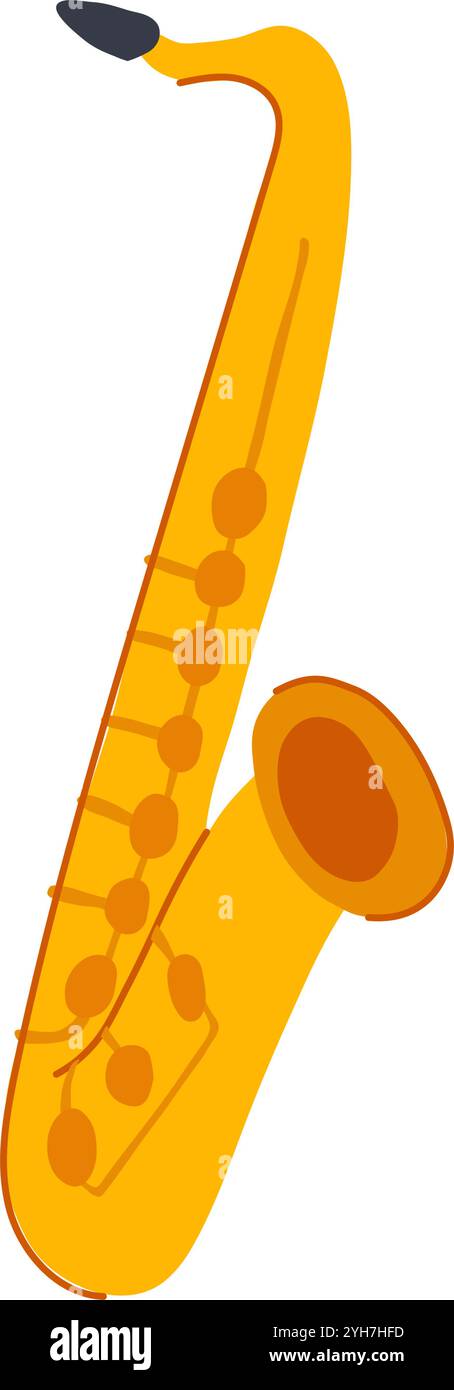 sound saxophone cartoon vector illustration Stock Vector Image & Art ...