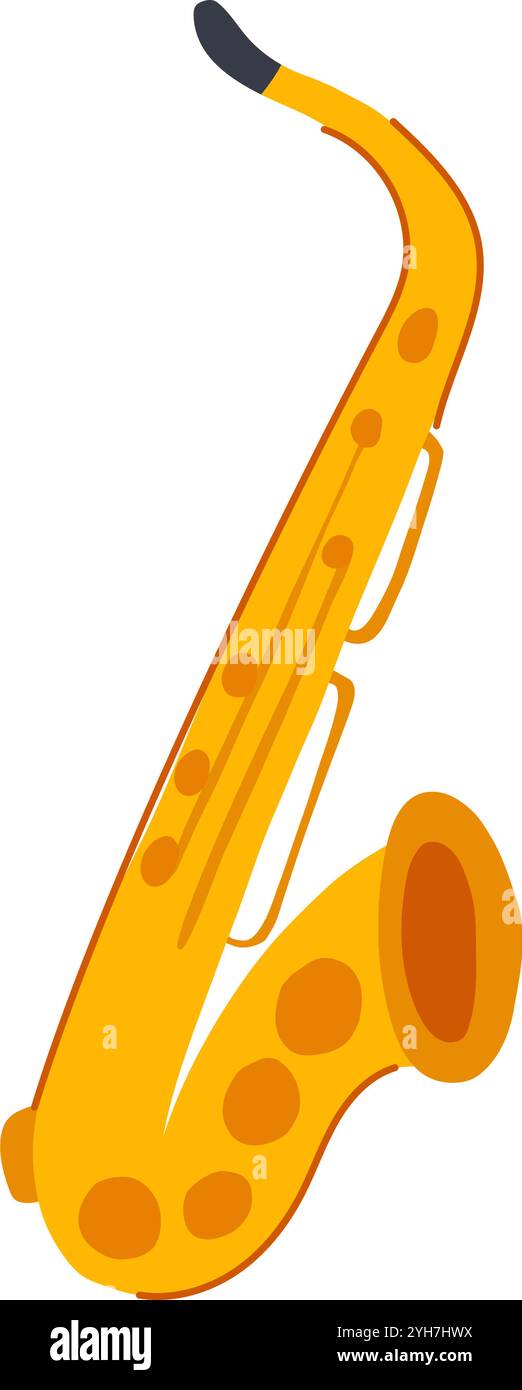 musician saxophone cartoon vector illustration Stock Vector Image & Art ...