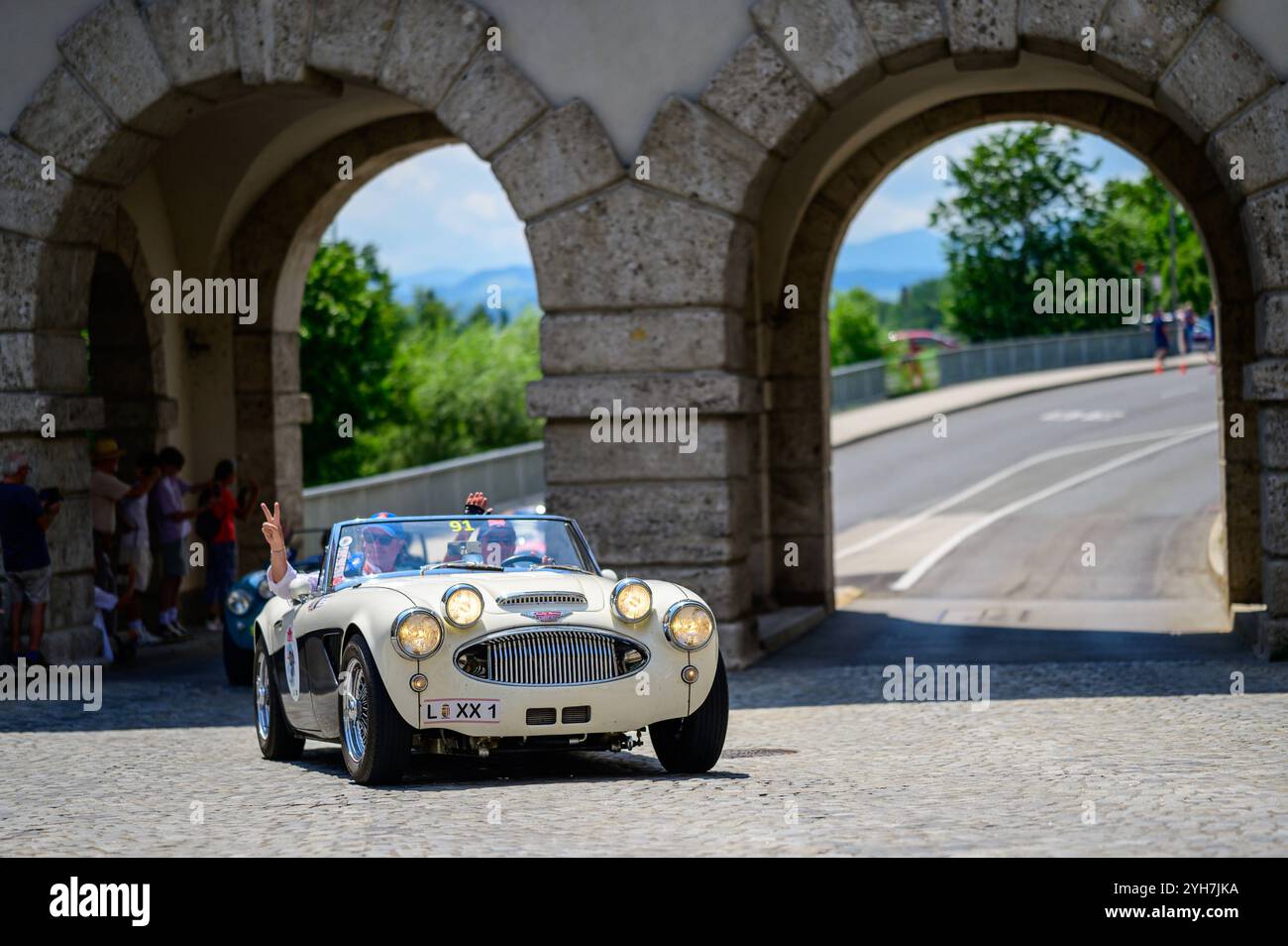 steyr, austria, 10 july 2024, ennstal classic, competition for vintage ...