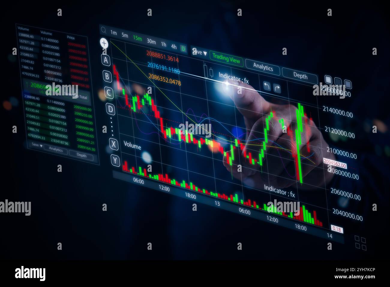 Stock market graph showing fluctuating hi-res stock photography and ...