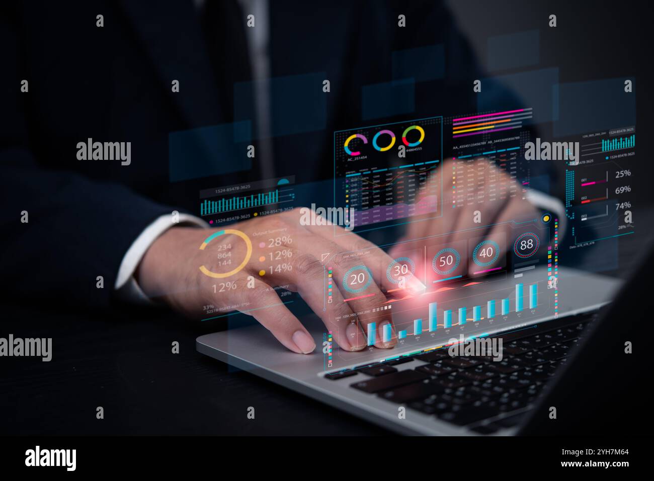Graphs data visualization on digital hi-res stock photography and images - Alamy