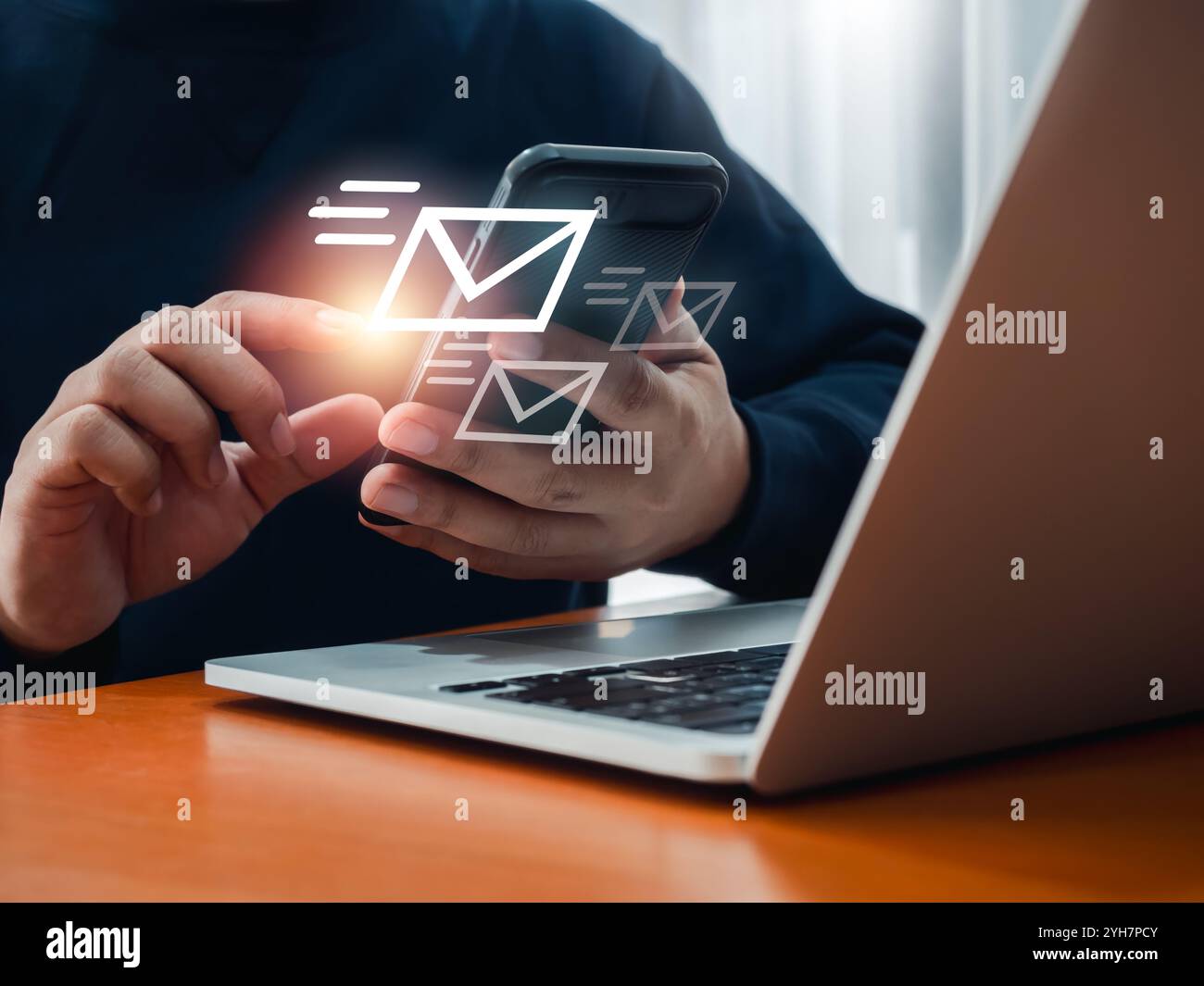 SMS sending, Email or message send, communication technology concepts ...