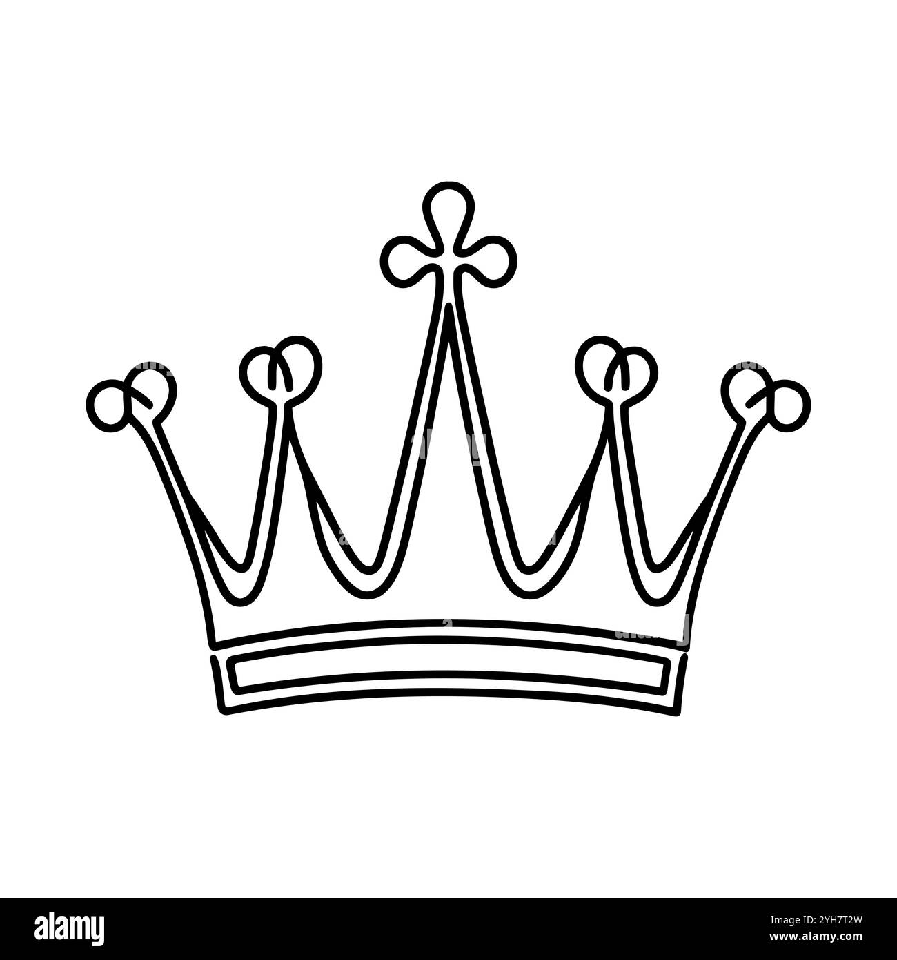 Hand drawn crown symbolizing royalty and power Stock Vector Image & Art ...
