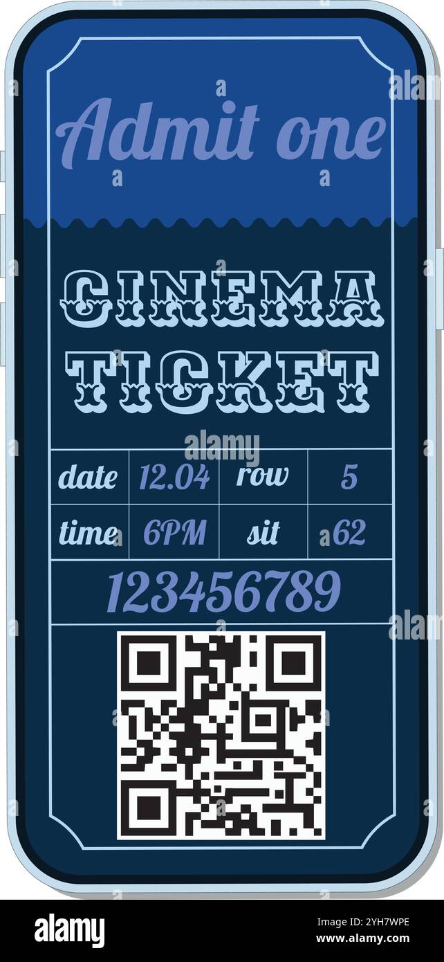 Digital ticket qr code Cut Out Stock Images & Pictures - Alamy