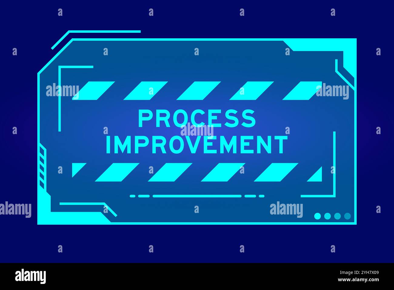Blue color of futuristic hud banner that have word process improvement on user interface screen ...