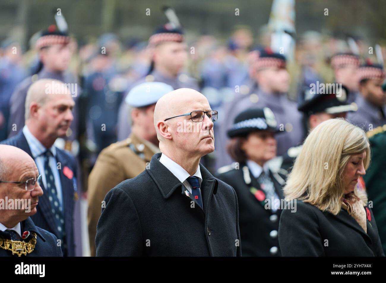 Edinburgh Scotland, UK 10 November 2024. Remembrance Sunday ceremony at ...