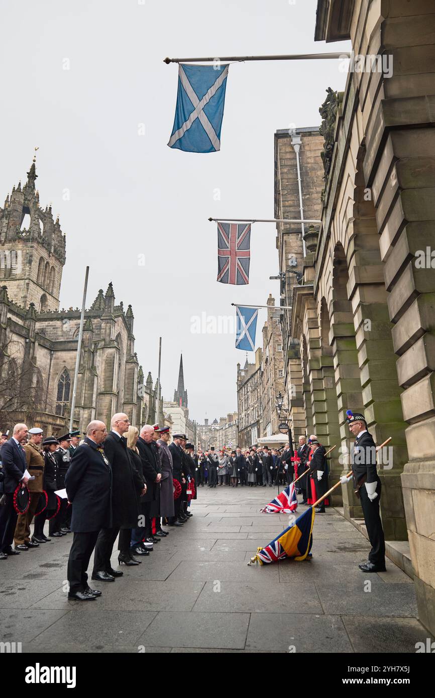 Edinburgh Scotland, UK 10 November 2024. Remembrance Sunday ceremony at ...