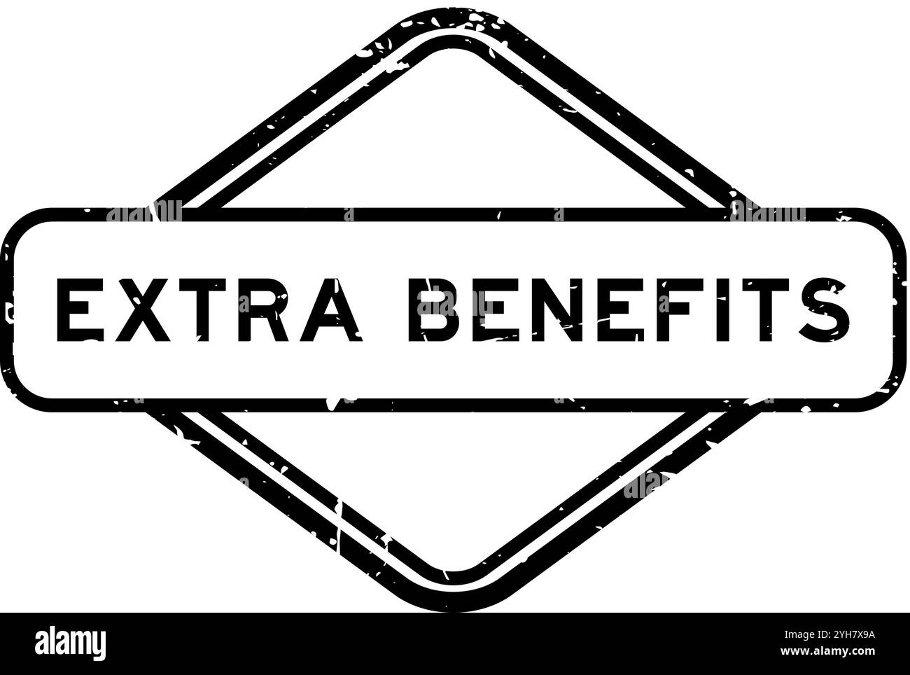 Grunge black extra benefits word rubber seal stamp on white background Stock Vector Image & Art ...