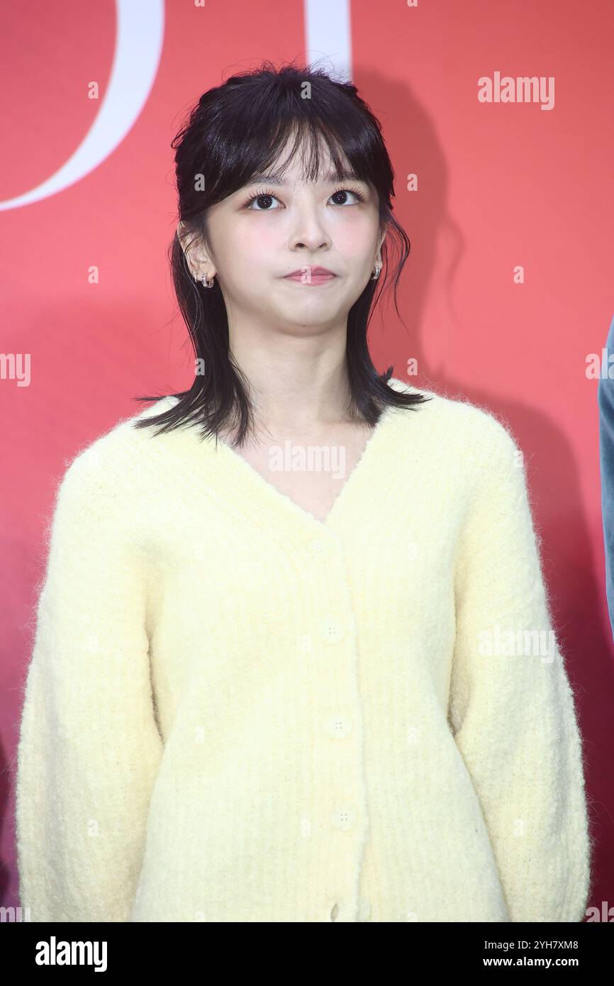 TAIPEI, CHINA - NOVEMBER 10, 2024 - Actress Angel Chen poses for The film The Uniform at the ...