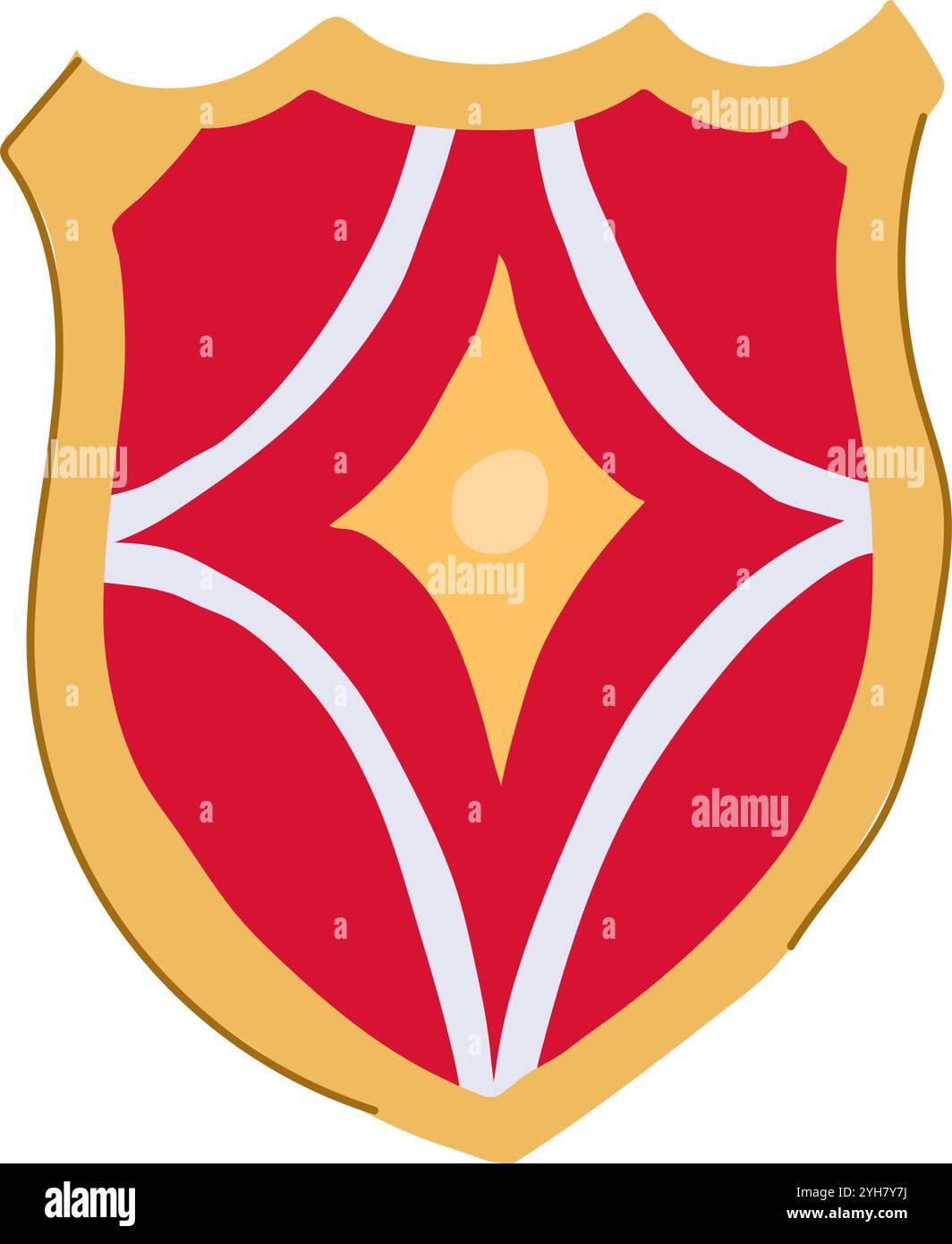 chivalry shield knight cartoon vector illustration Stock Vector Image ...