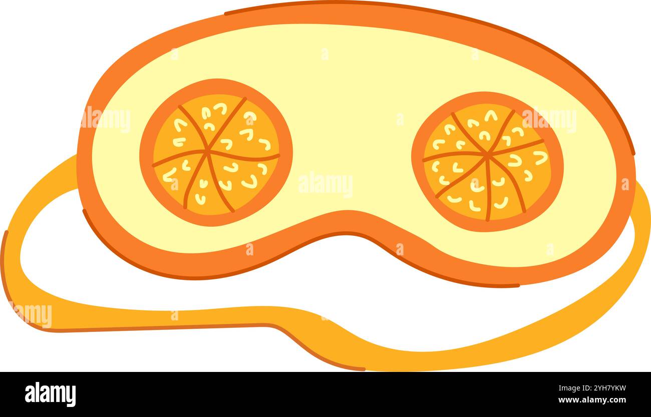 relaxation sleep mask eye cartoon vector illustration Stock Vector ...