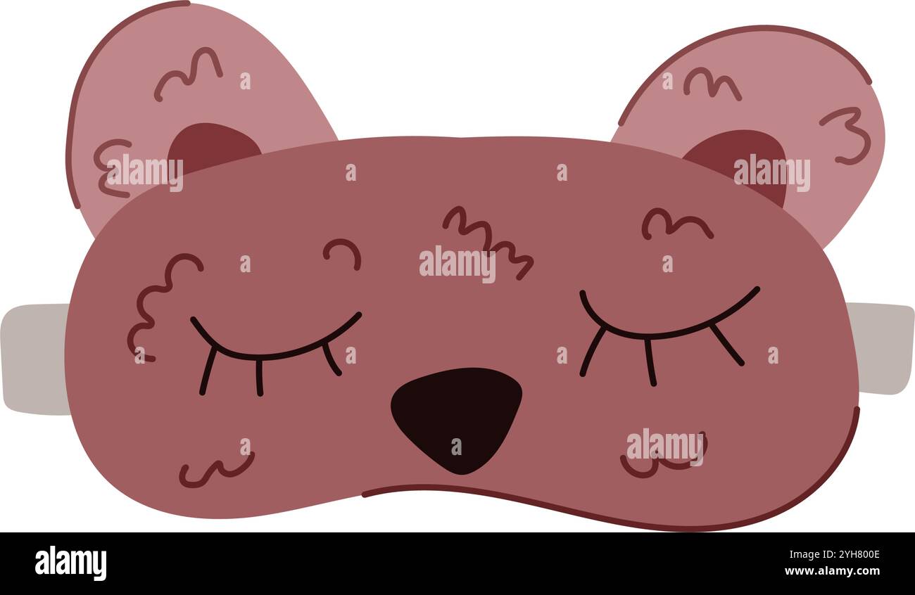 travel sleep mask eye cartoon vector illustration Stock Vector Image ...