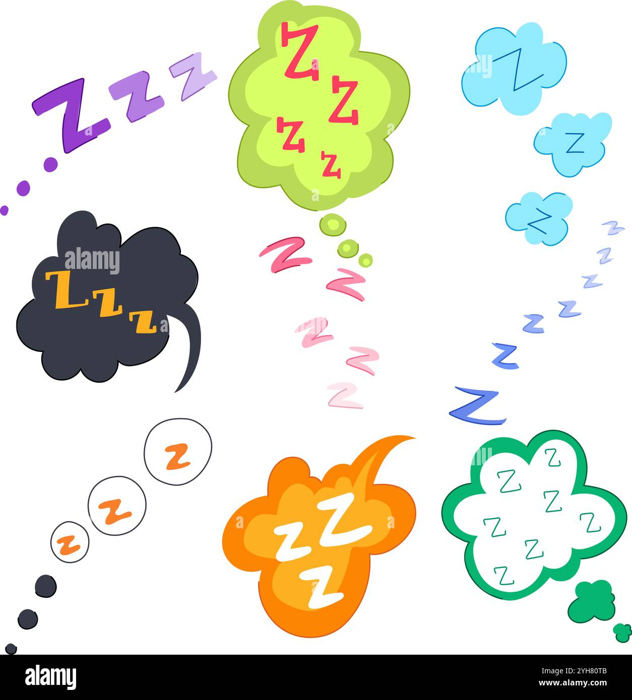 sleep zzz set cartoon vector illustration Stock Vector Image & Art - Alamy