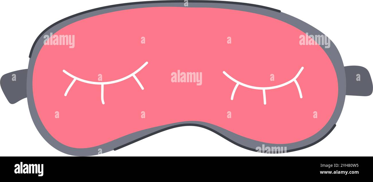 meditation sleep mask eye cartoon vector illustration Stock Vector ...