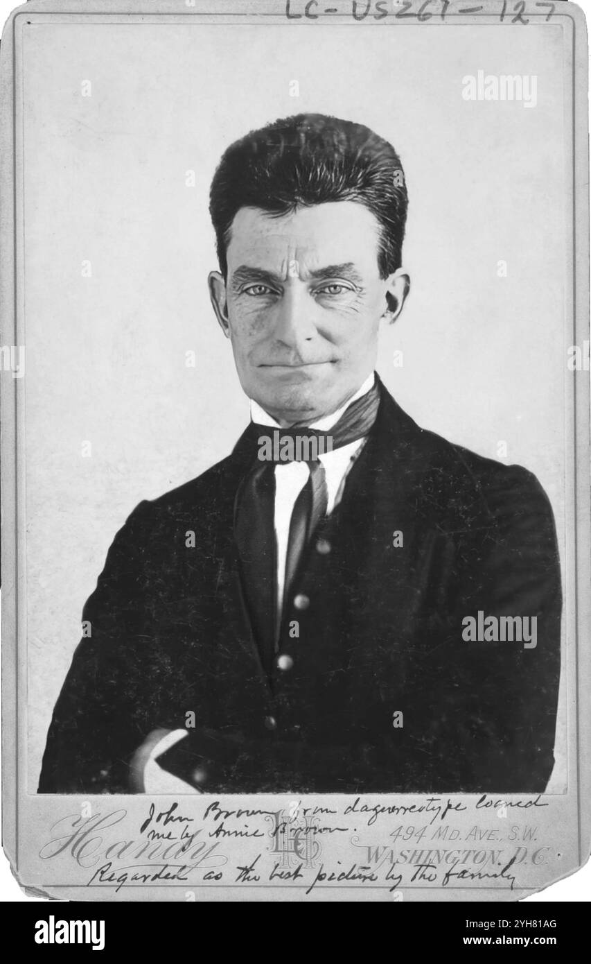 John Brown from a daguerreotype taken ca. 1850. Created by Levin C ...