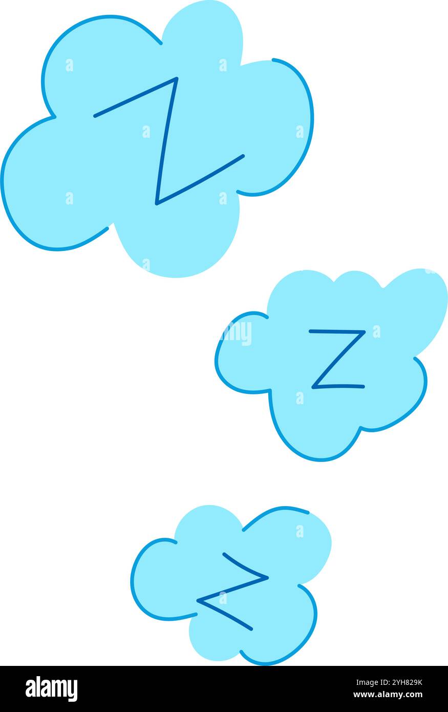 slumber sleep zzz cartoon vector illustration Stock Vector Image & Art ...