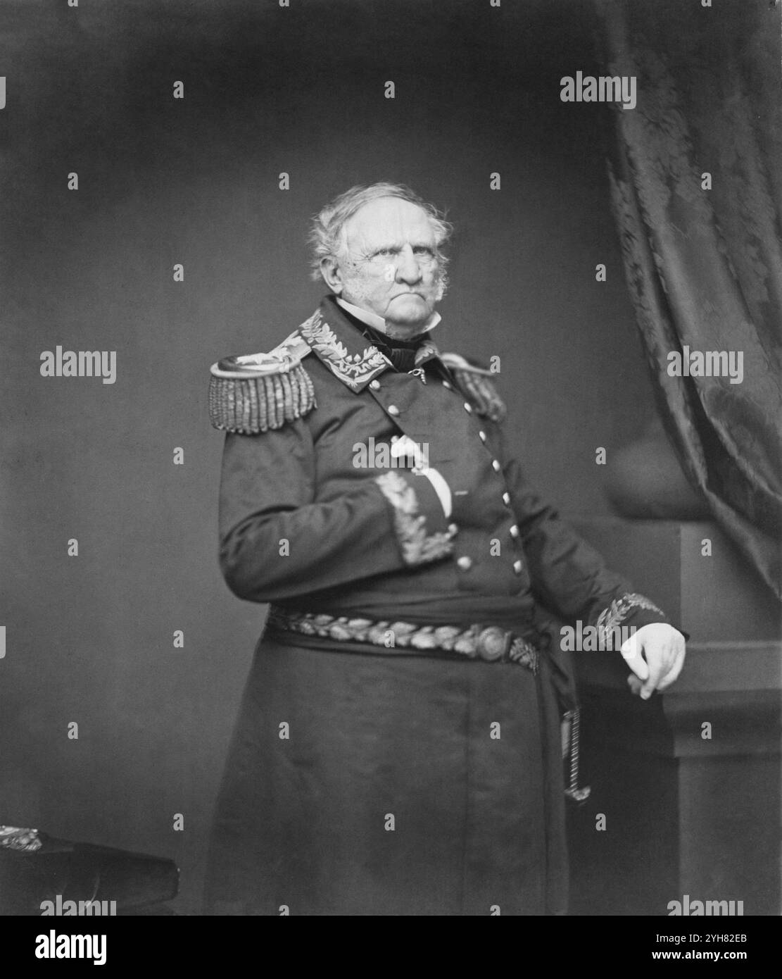 General Winfield Scott. Circa 1861. Created by Mathew Brady Studio. Salted paper print Stock ...