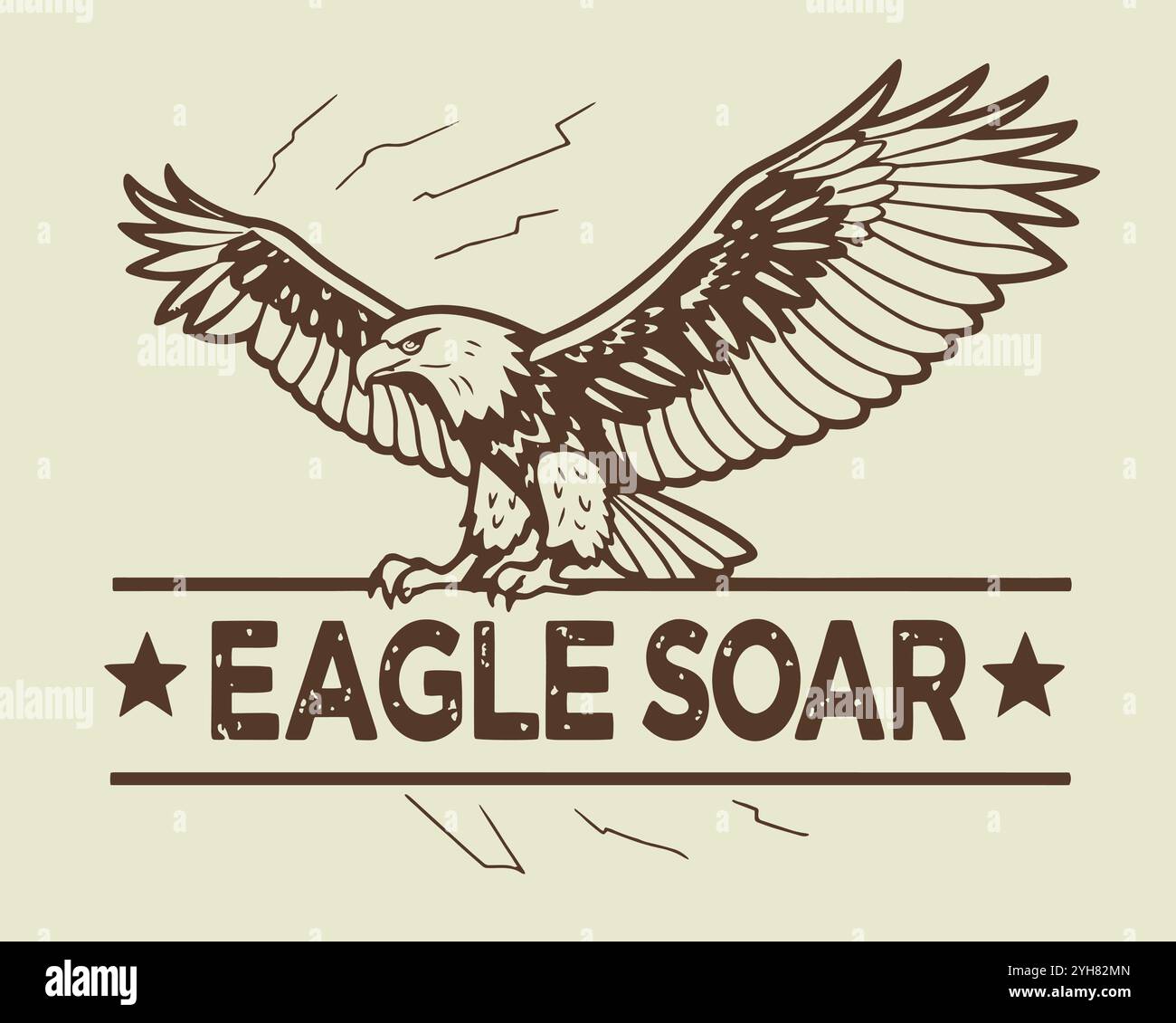 Eagle design over beige background, vector illustration eps10 Stock ...