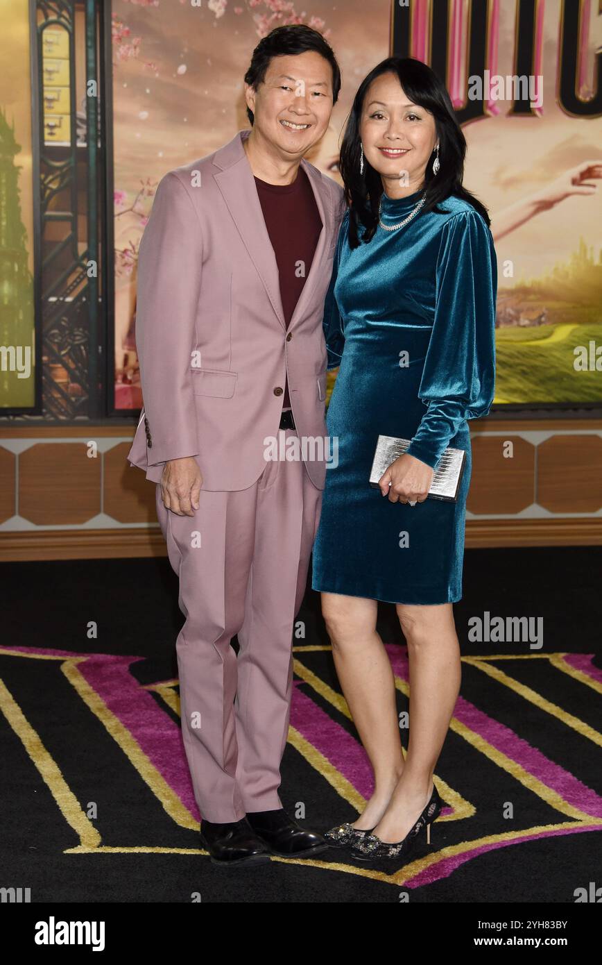 Los Angeles, USA. 09th Nov, 2024. Ken Jeong and Tran Ho Jeong arriving ...