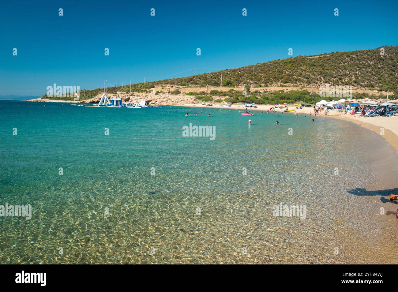 Platanes beach in Skala Marion Thassos island Stock Photo - Alamy