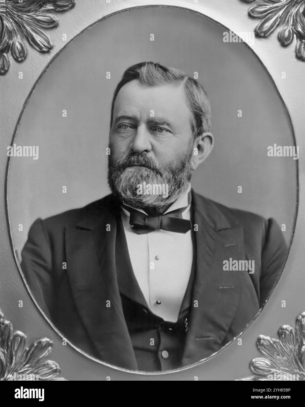 President Ulysses S. Grant, head-and-shoulders portrait, facing left. Circa 1880. Photographed ...