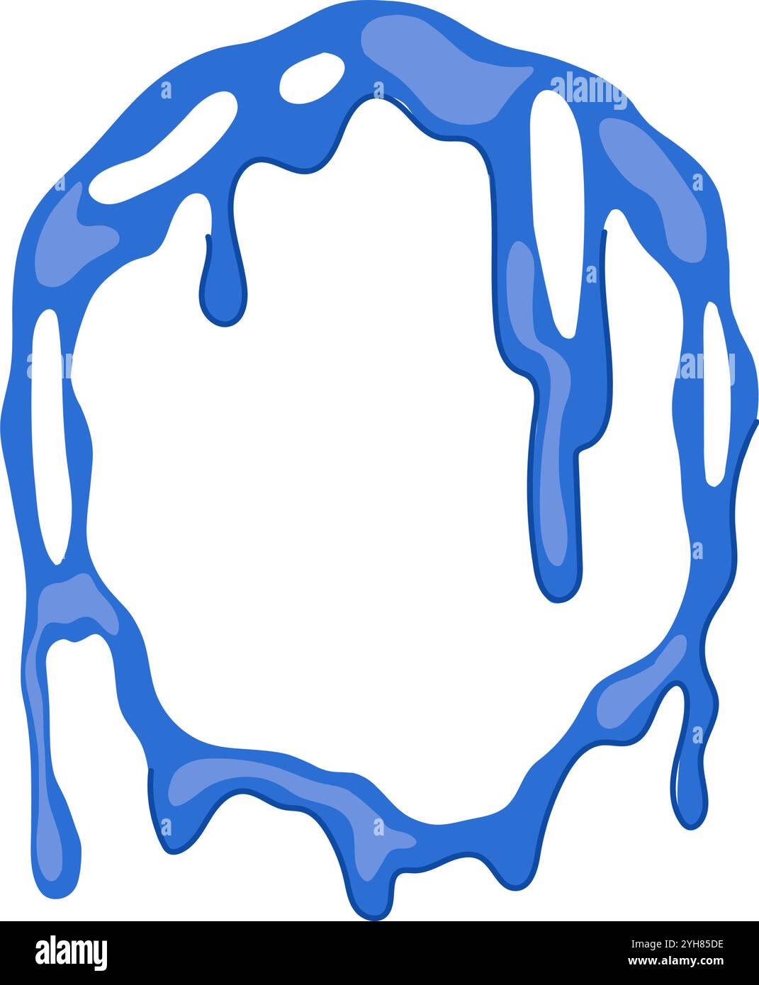 colorful slime frame cartoon vector illustration Stock Vector Image ...