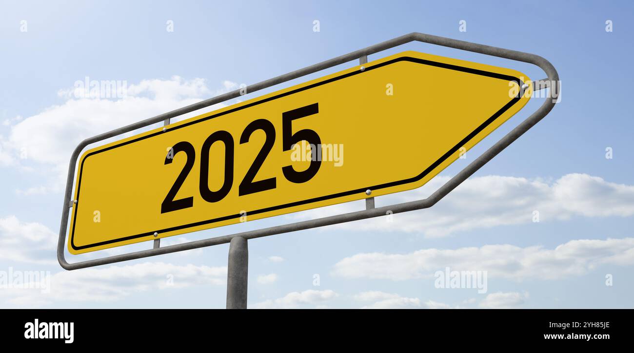 Arrow Signpost - 2025 - 3d rendering Stock Photo - Alamy