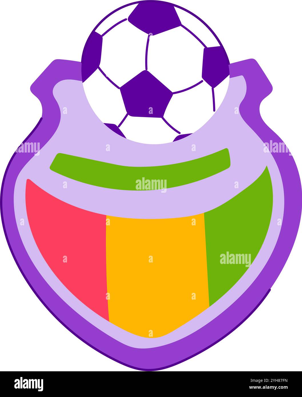 victory soccer emblem cartoon vector illustration Stock Vector Image ...