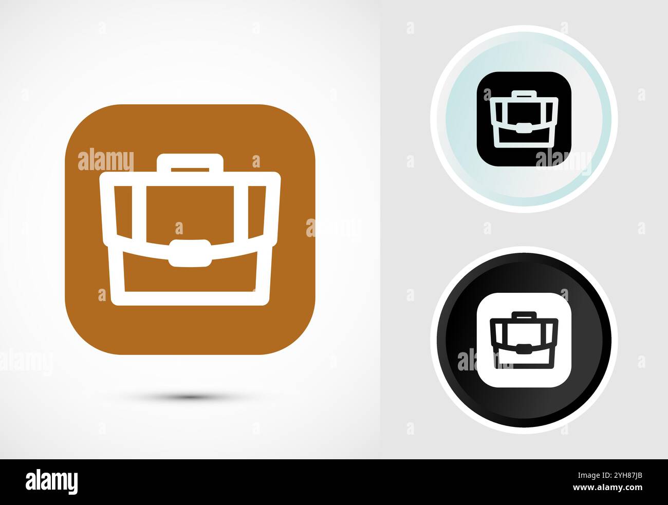 Briefcase icon design illustration, bag icon for apps and websites ...