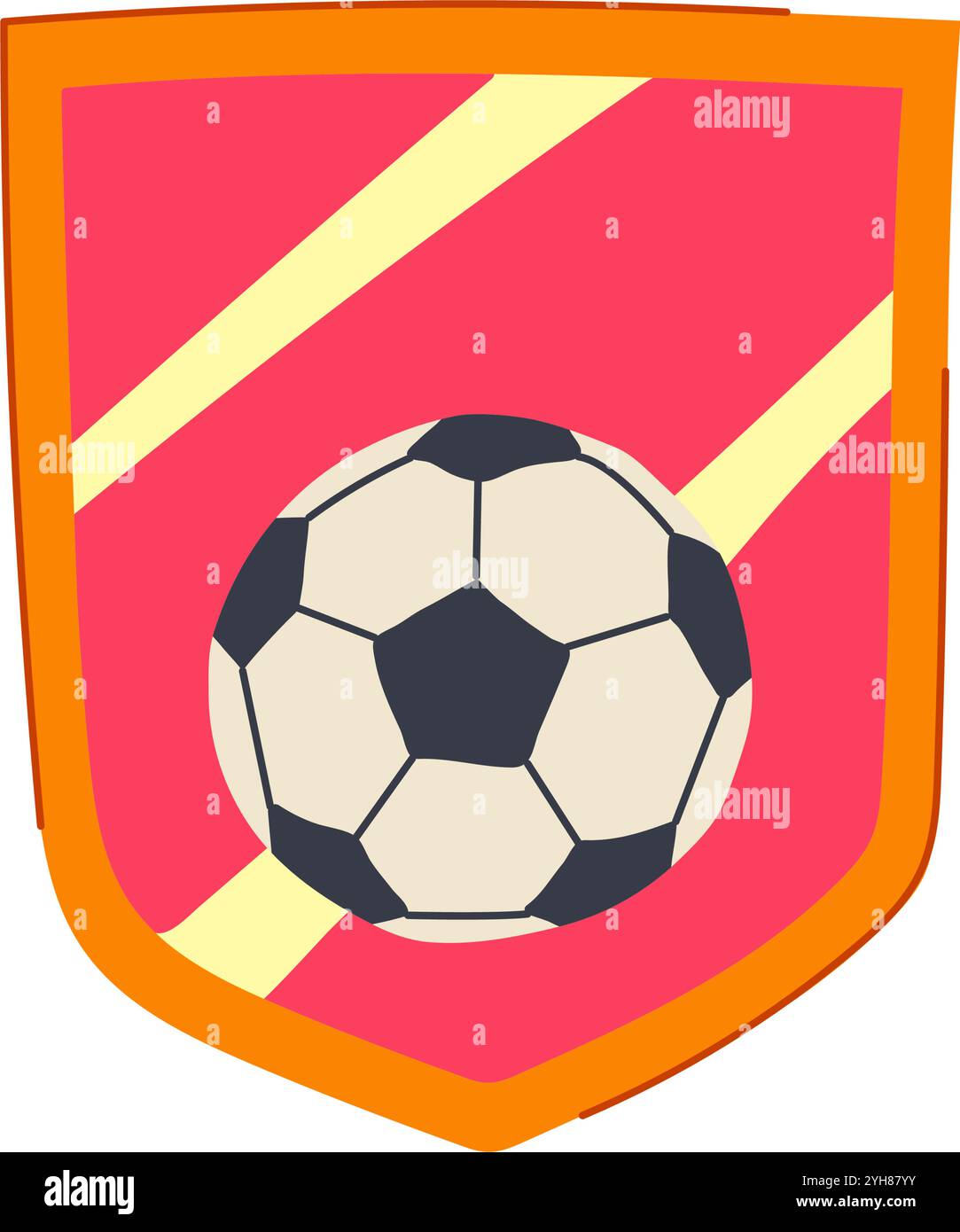 crest soccer emblem cartoon vector illustration Stock Vector Image ...