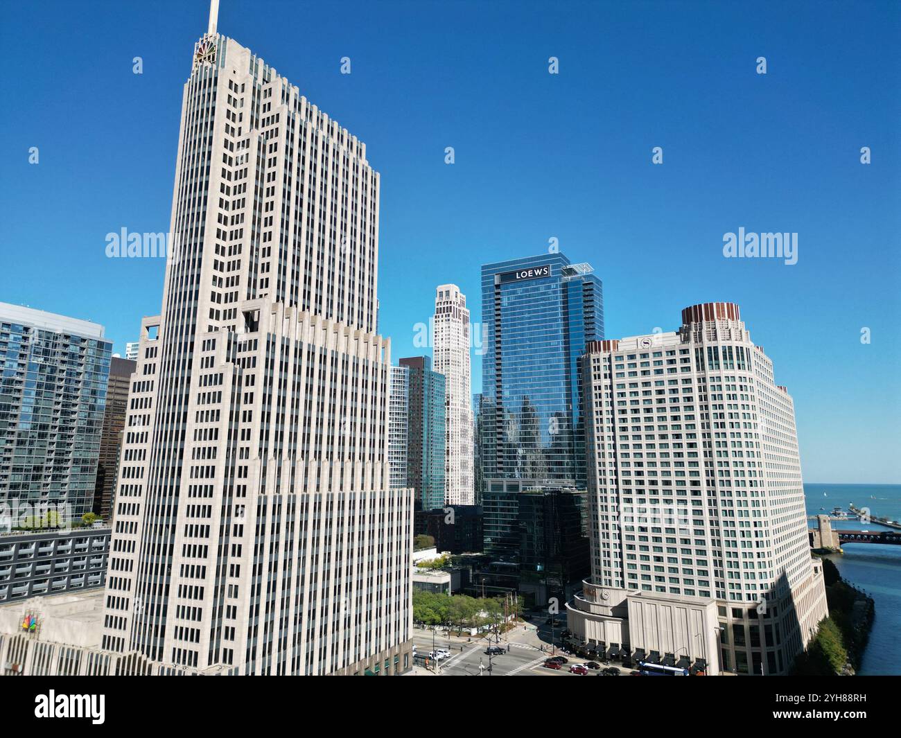 Chicago, USA - October 08, 2024: Historic Chicago downtown cityscape at ...