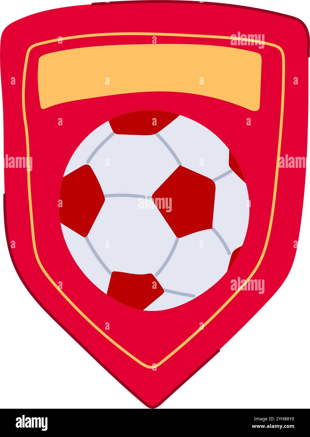 stripes soccer emblem cartoon vector illustration Stock Vector Image ...