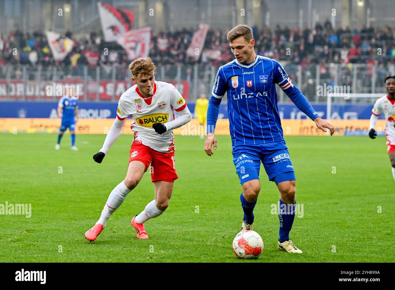 LINZ, AUSTRIA -NOVEMBER 10: Bobby-Lamont Clark of FC Red Bull Salzburg ...