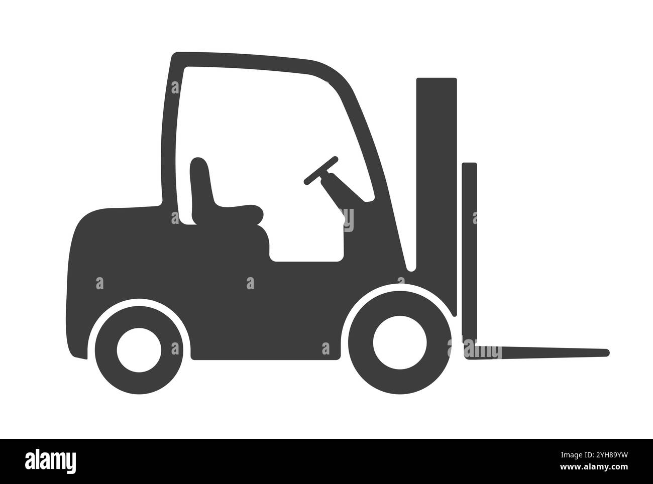 Fork truck or forklift icon symbol. Logistic forklift truck logo sign ...