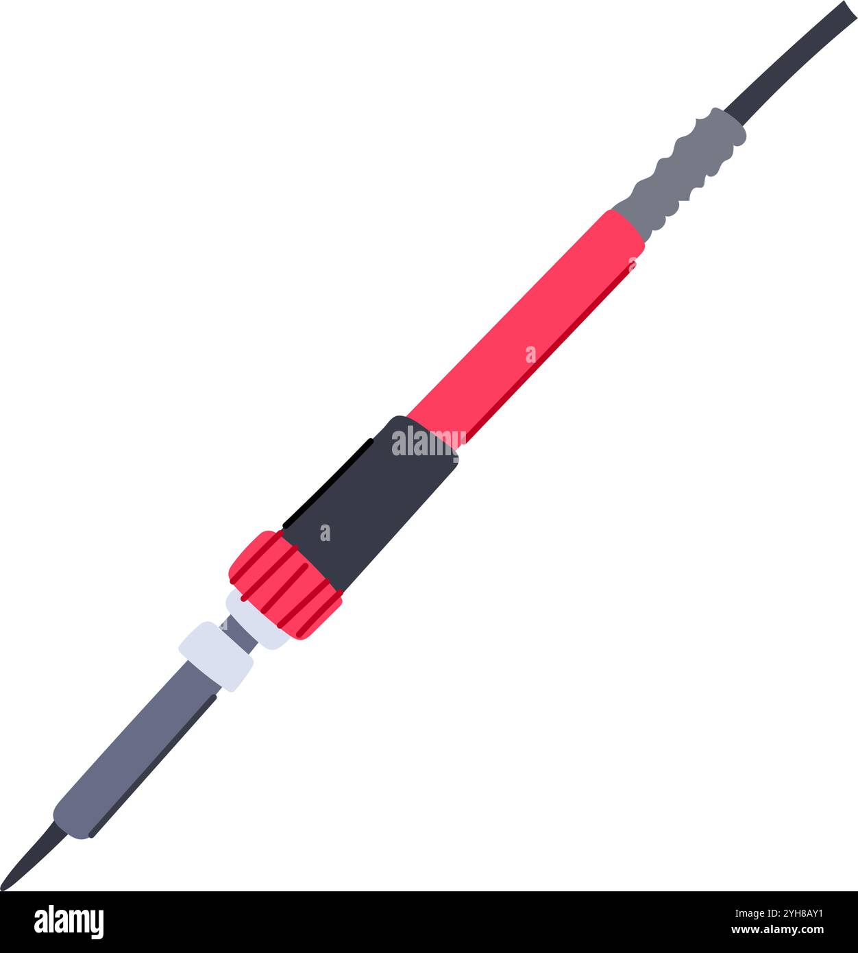 flux soldering iron cartoon vector illustration Stock Vector Image ...