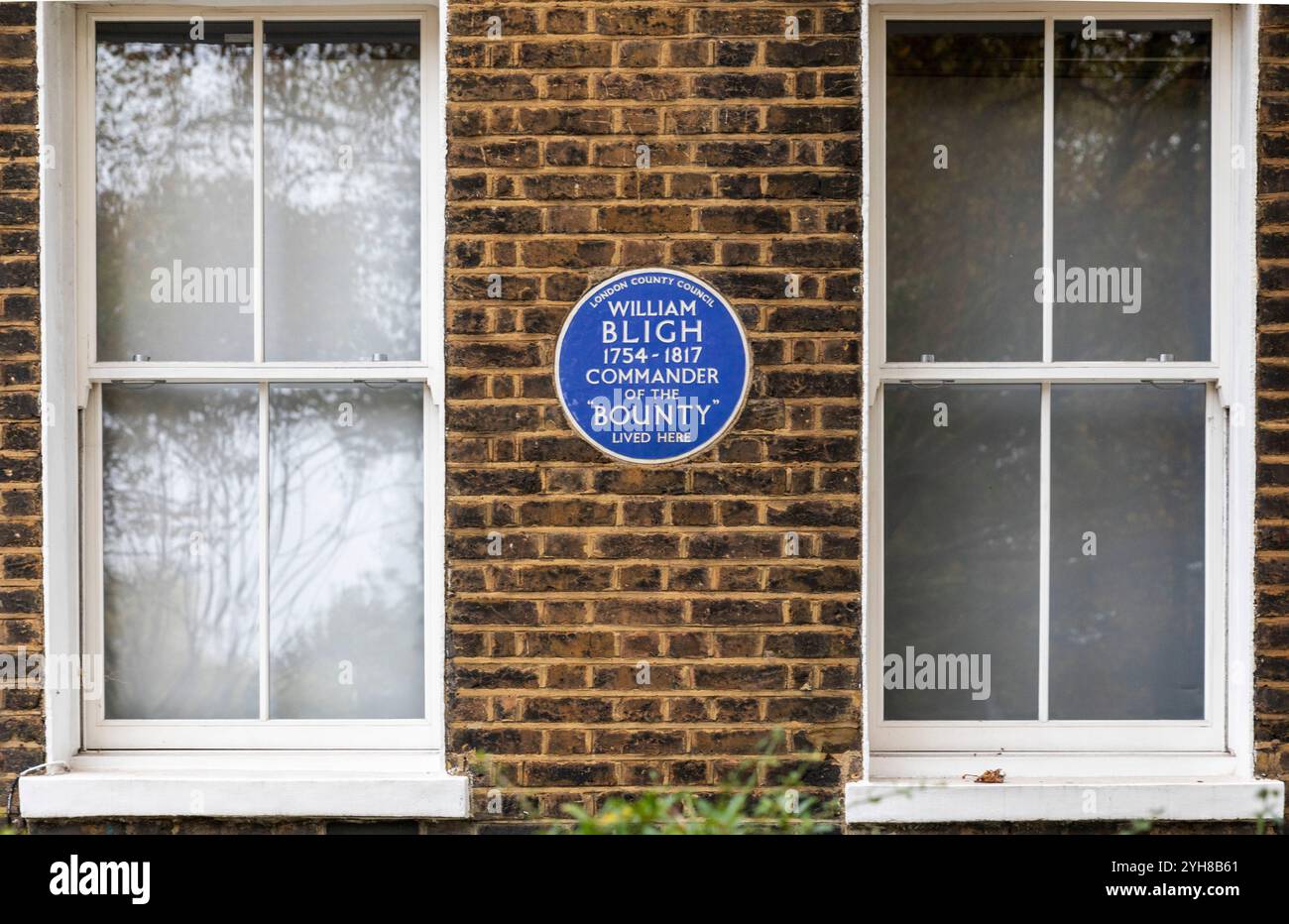 Exterior of Captain William Bligh famous for his command of HMS Bounty ...