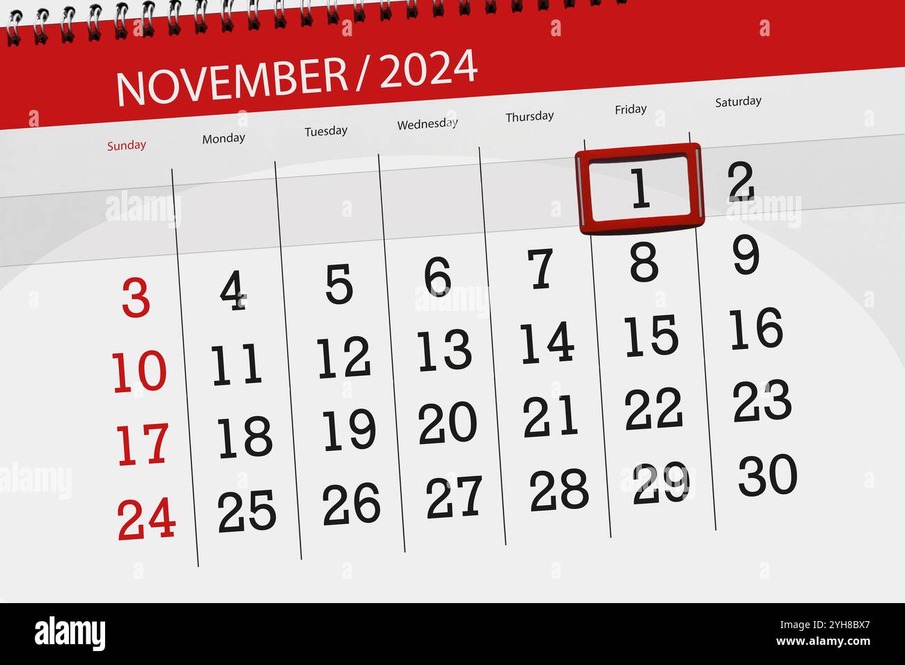 Calendar 2024, deadline, day, month, page, organizer, date, November ...