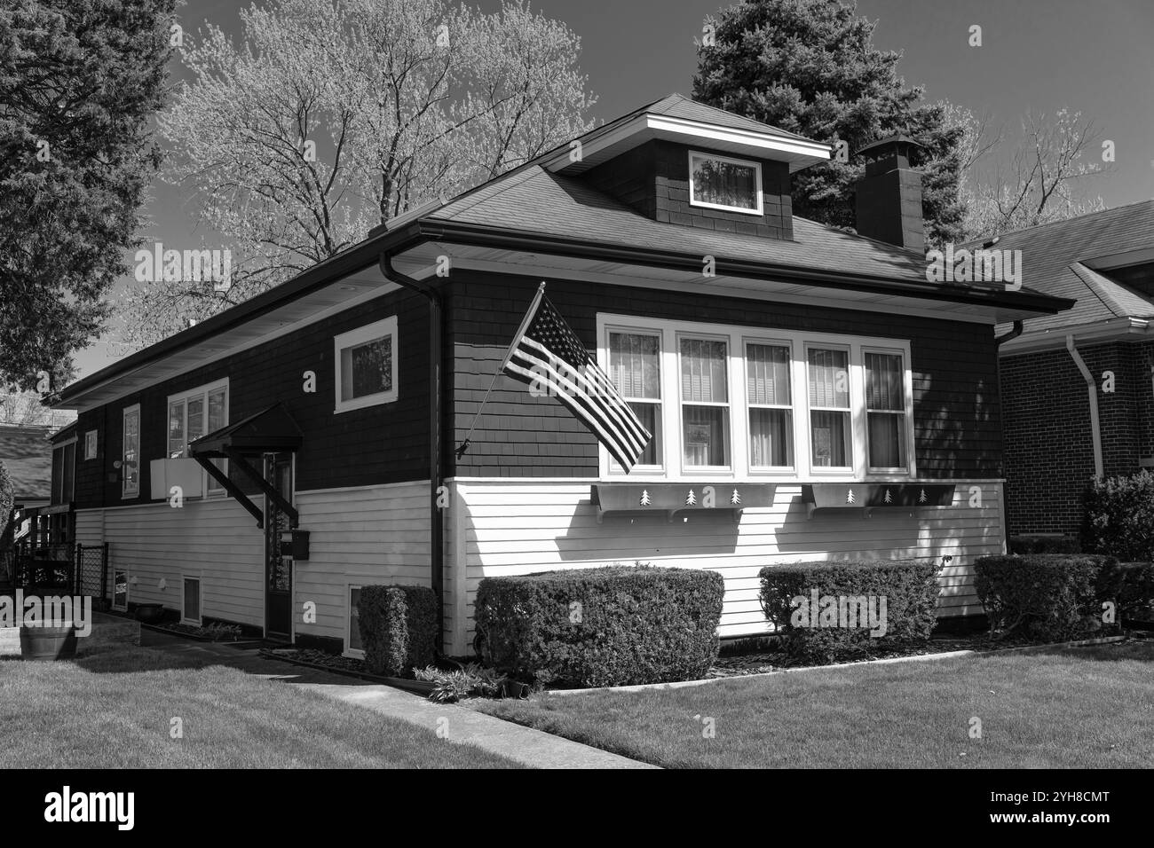 comfortable neighborhood. suburban house architecture. architecture ...