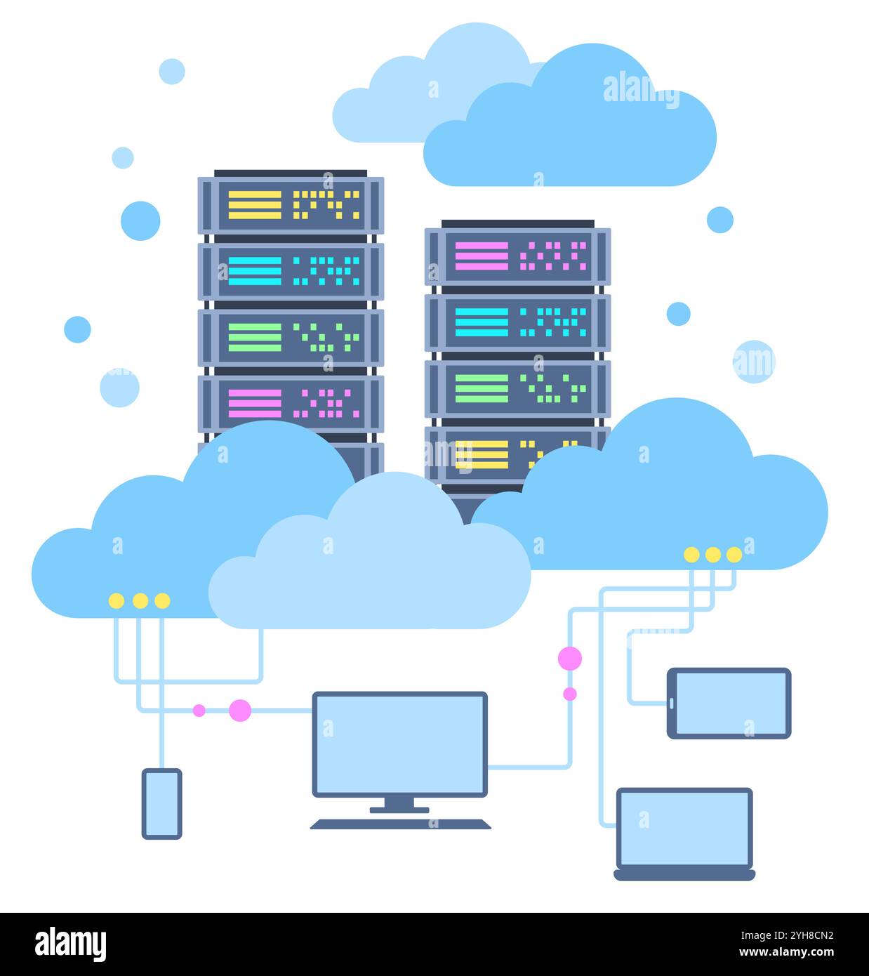 Cloud Data Server Online Database Storage Technology Concept Stock Vector Image And Art Alamy