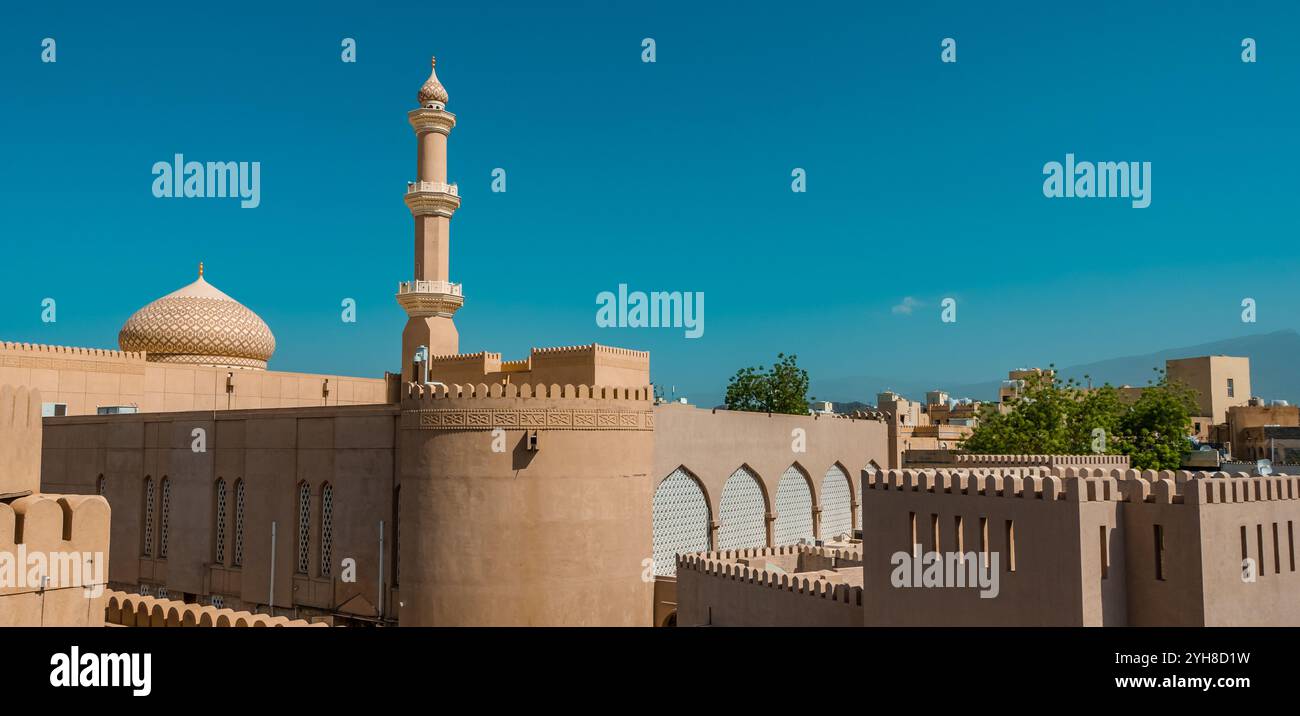 Historic architecture in the ancient city of Nizwa, Oman Stock Photo ...