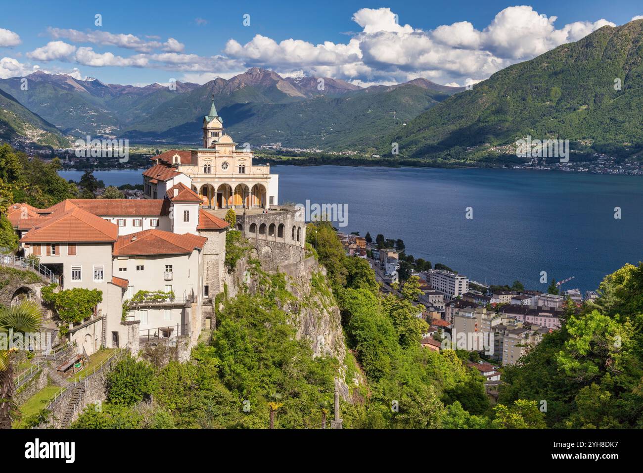 Locarno in Ticino featuring Church of Madonna del Sasso und Lago ...