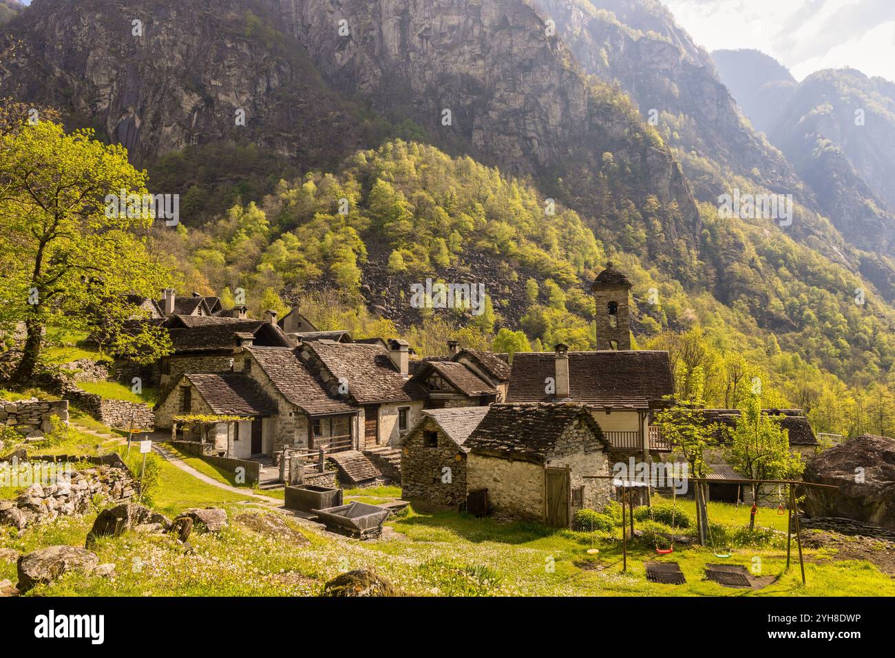 Village of Foroglio in Val Bavona, Ticino Stock Photo - Alamy