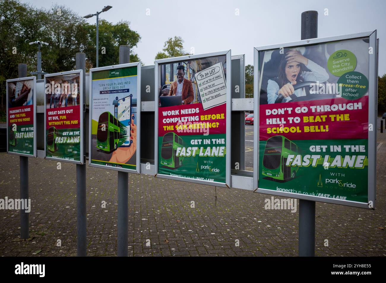 Norwich Park and Ride Scheme - posters encouraging use of the Park ...